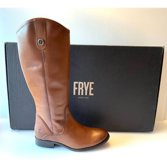 Frye | Shoes | Frye Marissa Medallion Brown Leather Knee High Boots ...